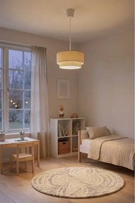 Brilagi-LED Lustr na lanku BOHO BOBO 1xE27/60W/230V pr. 40 cm puntíky béž./krém.