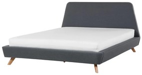 Čalouněná šedá postel 160x200 cm VIENNE Beliani