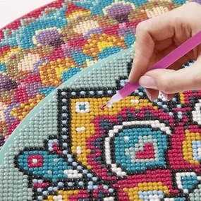GRAFIX Diamantové malování na rámu Mandala tyrkysová 30cm