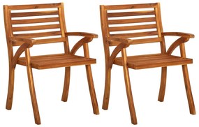 310629 vidaXL Zahradní židle 2 ks masivní akáciové dřevo
