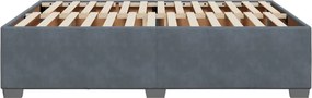 Rám postele bez matrace tmavě šedý 140 x 190 cm samet 3284632