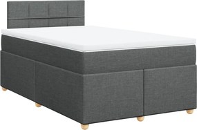 Box spring postel s matrací tmavě šedá 120x190 cm textil 3286620