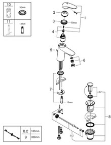 GROHE 23707003 - Umyvadlová baterie EUROSTYLE 163 mm lesklý chrom