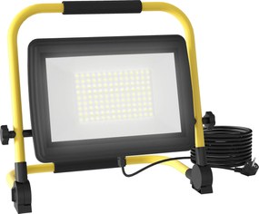HOMCOM LED Reflektor s Nastavitelnými Hlava a Stojanem 100W 8500 Lumenů IP65 6500K Voděodolné LED Pracovní Světlo Přenosné s Rukojetí pro Vnitřní a Ve