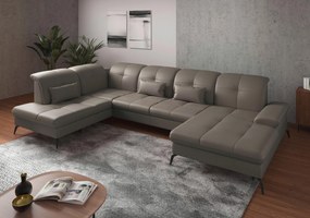 XXXLutz SEDACÍ SOUPRAVA, textil, kůže, šedá Sit & More - Sedací soupravy - 00014401173N