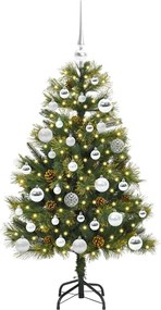 Umělý sklopný vánoční stromeček s kužely Zelená 120 cm 3395076