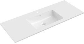 Mexen Otis umyvadlo zapuštěné do desky 121 x 46,5 cm, bílý lesk - 25181200