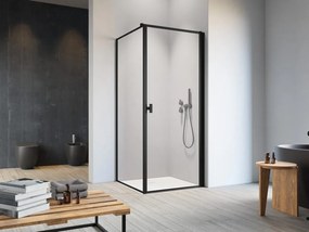Radaway Nes 8 Black KDJ I Frame, sprchové dveře Šířka: 80 cm