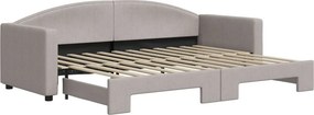 Válenda s přistýlkou taupe 80 x 200 cm textil 3197186