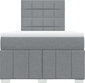 Box spring postel s matrací světle šedá 120x190 cm textil 3291607