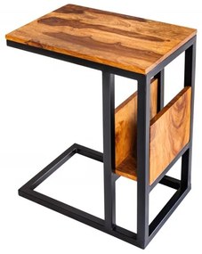 Hnědý dřevěný odkládací stolek Concierge 45 cm