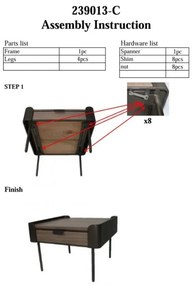 Designový konferenční stolek Ekewaka 60 cm hnědý