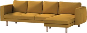 Potah na pohovku IKEA Norsborg 4-místná se šezlongem barva žlutá látka pletený vzor