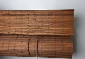 Vingo Rozbalená zatemňovací bambusová roleta hnědá se skrytým mechanismem Šířka rolety: 100 cm, Rozvin rolety: 250 cm