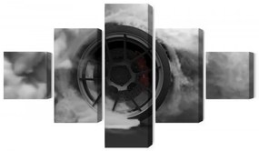 Vícedílný obraz Kolo Auta V Oblaku 3D Kouře Nedostatek Nedostatek Plátno Canvas 250x150