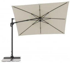 Moderní slunečník s boční nohou Doppler ACTIVE 310 x 210 cm - přírodní (slonovinová kost)