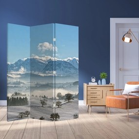 Paraván - Zasněžené hory (126x170 cm)
