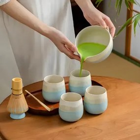 Goodwei Fuji Blue / Sada keramických šálků / 4 ks / 200 ml