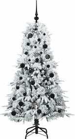Umělý Skládací Vánoční Strom s stojanem Bílá 150 cm PE a PVC 3397472