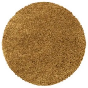 Hans Home | Kusový koberec Sydney Shaggy 3000 gold kruh - 160x160 (průměr) kruh