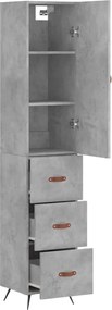 Skříň highboard betonově šedá 34,5x34x180 cm kompozitní dřevo 3198829