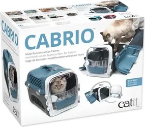 Catit Cabrio modrá / Přepravka pro kočky / rozkládací / 51x33x35 cm