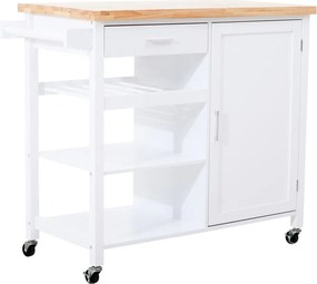 Servírovací stolek na kolečkách z kaučukového dřeva 48x105 cm Frankfurt – Premier Housewares