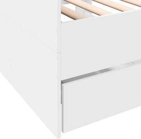 Válenda se zásuvkami bez matrace bílá 75 x 190 cm 3280832