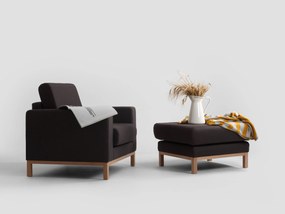Nordic Design Antracitově šedá látková podnožka Skandi
