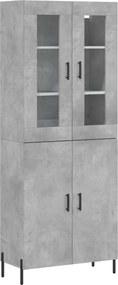 Skříň highboard betonově šedá 69,5x34x180 cm kompozitní dřevo 3198221