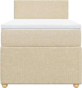Box spring postel s matrací krémová 80 x 200 cm textil 3289581