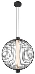 Závěsné svítidlo Kyoto, 1x černé drátěné stínítko, (fi 54cm), b