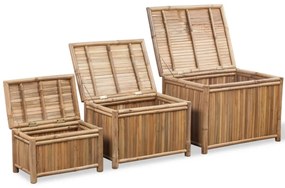 Úložné boxy 3 ks bambus 242495