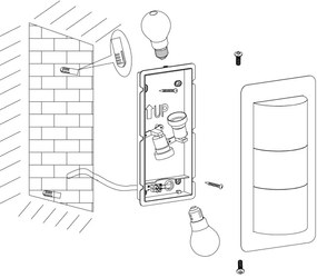 Eglo 98086 - Venkovní nástěnné svítidlo CISTIERNA 2xE27/10W/230V antracit IP44
