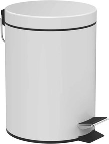 Aqualine Simple Line - Odpadkový koš kulatý 5 l, matná bílá 28105