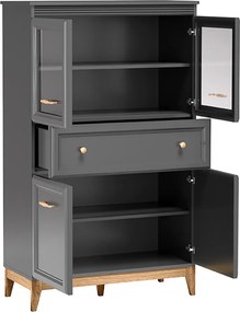 TERRA s | vitrína  TA-5 | 92 cm | šedá