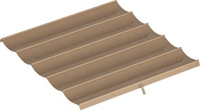Outsunny Náhradní střecha pro 3 x 3 m pergolu, zasouvací, s odtokovými otvory pro déšť, odolná vůči počasí, polyester, 250 x 255 cm hnědá