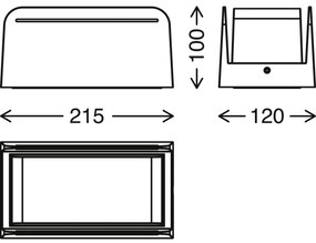 Briloner 3016-015 - Venkovní nástěnné svítidlo BOKS 1xE27/12W/230V IP44
