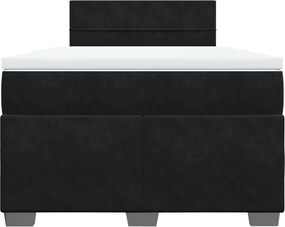 Box spring postel s matrací černá 120 x 200 cm samet 3288584