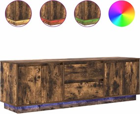 TV skříňka s LED světly Uzený dub 160,5x41x50 cm 3328430