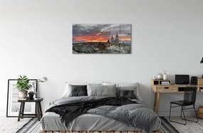 Obraz na skle Krakow Sunset panorama 120x60 cm