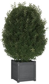 Zahradní truhlík šedý 40 x 40 x 40 cm masivní borovice - Default Title