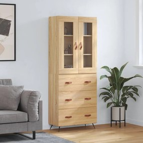 Skříň highboard dub sonoma 69,5 x 34 x 180 cm kompozitní dřevo 3198380