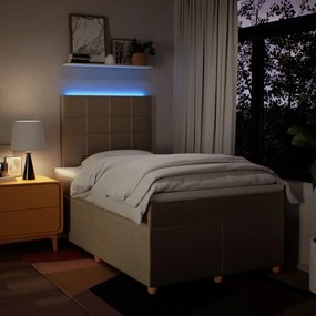 Box spring postel s matrací krémová 120x200 cm textil 3293552