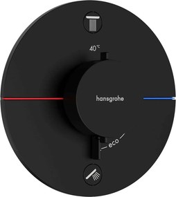 Hansgrohe ShowerSelect Comfort - Termostatická baterie pod omítku, pro 2 spotřebiče, matná černá 15556670