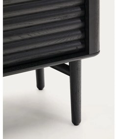 Černá skříňka v dekoru dubu 104,5x144x40 cm Lenon – Kave Home