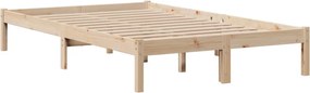 Postel s knihovnou bez matrace 135 x 190 cm masivní borovice 3321616
