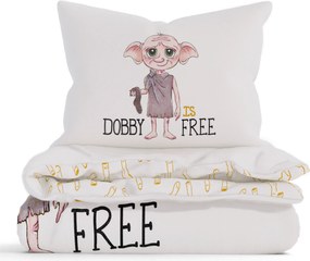 MK Lůžkoviny Mikroplyšové povlečení Harry Potter - Dobby 140 × 200 cm, 70 x 90 cm