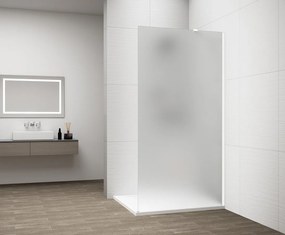 Polysan Esca White Matt jednodílná sprchová zástěna 110 x 210 cm k instalaci ke stěně bílá sklo matné ES1111-03