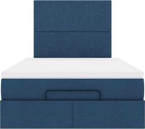Osmanský rám postele s matrací modrá 120x200cm textil 3313070